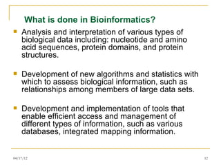 Bioinformatics-General_Intro | PPT | Databases | Computer Software and Applications