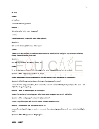 Abhisar by Rabindranath Tagore Notes for Better Learning | PDF