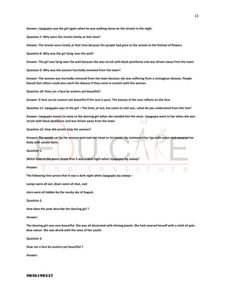 Abhisar by Rabindranath Tagore Notes for Better Learning | PDF