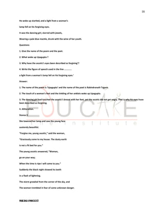 Abhisar by Rabindranath Tagore Notes for Better Learning | PDF