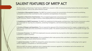 PRESENTATION ON METAMORPHOSIS OF MRTP ACT 1969 TO COMPETITION ACT 2002 ...