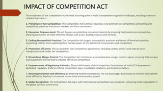 PRESENTATION ON METAMORPHOSIS OF MRTP ACT 1969 TO COMPETITION ACT 2002 | PPTX