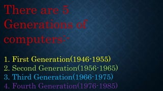 generations of cmputer | PPT