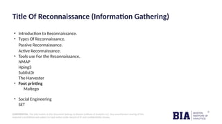 Tools and Methods of Reconnaissance in Cybersecurity: A Comprehensive ...