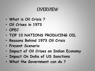 Oil Crisis | PPTX
