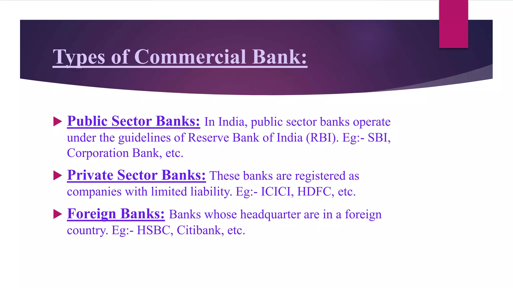 commercial bank and its functions. | PPTX