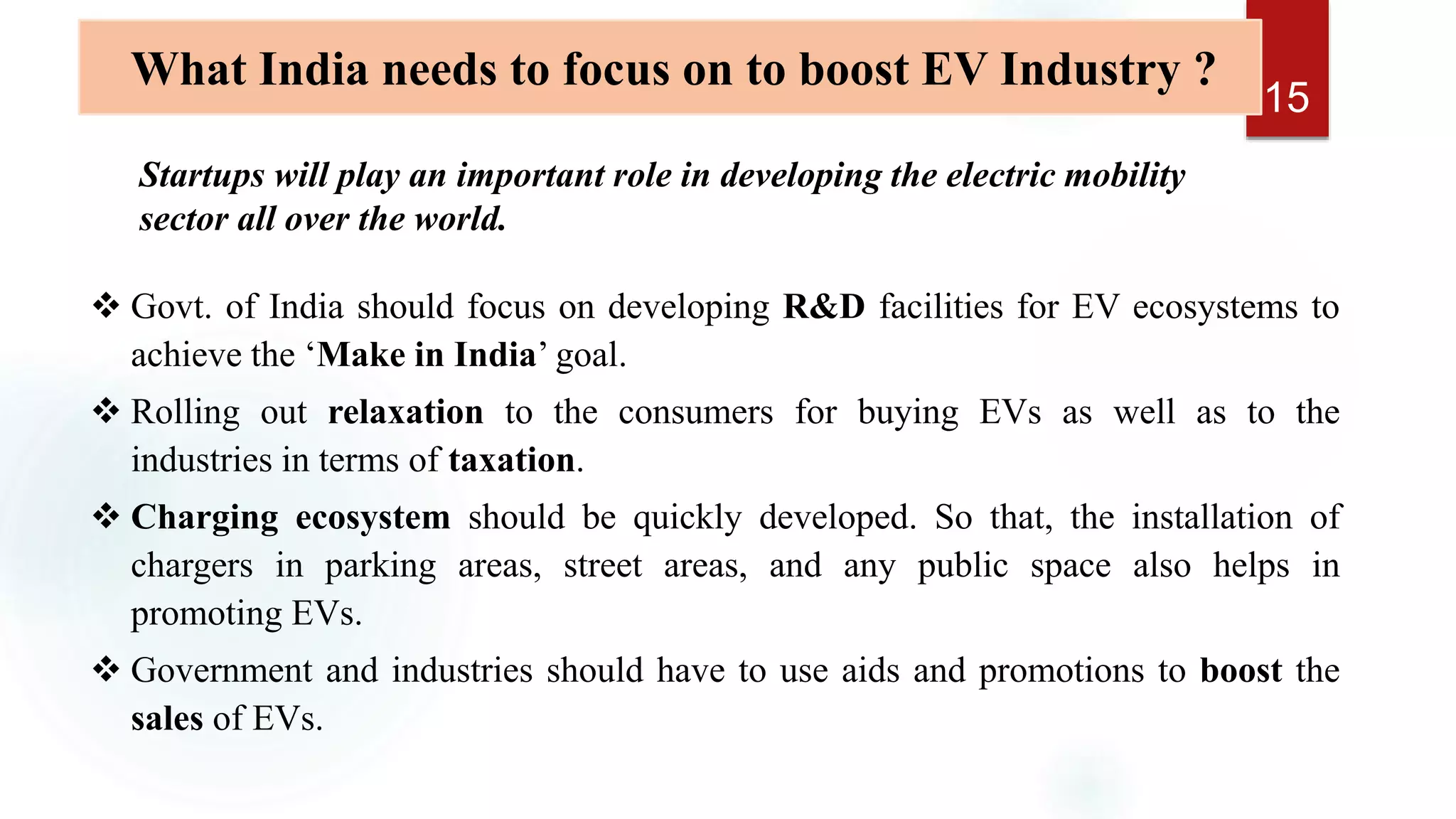 Electric vehicles in India- scope and challenges | PPTX