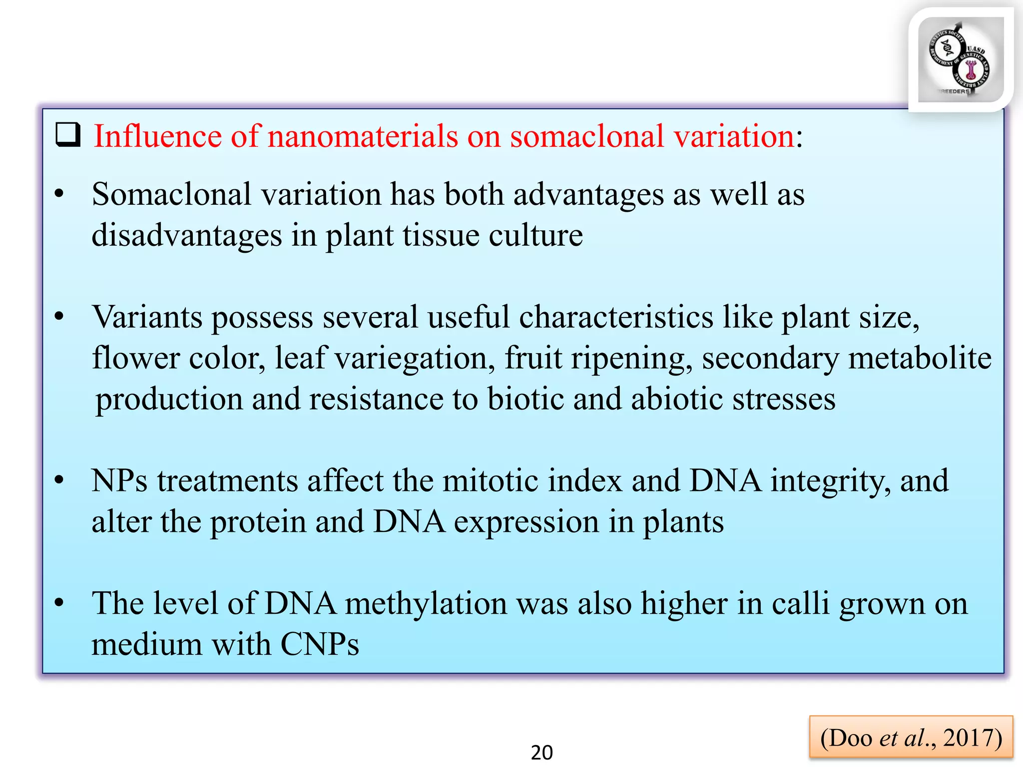 Nanotechnology for crop improvement | PDF