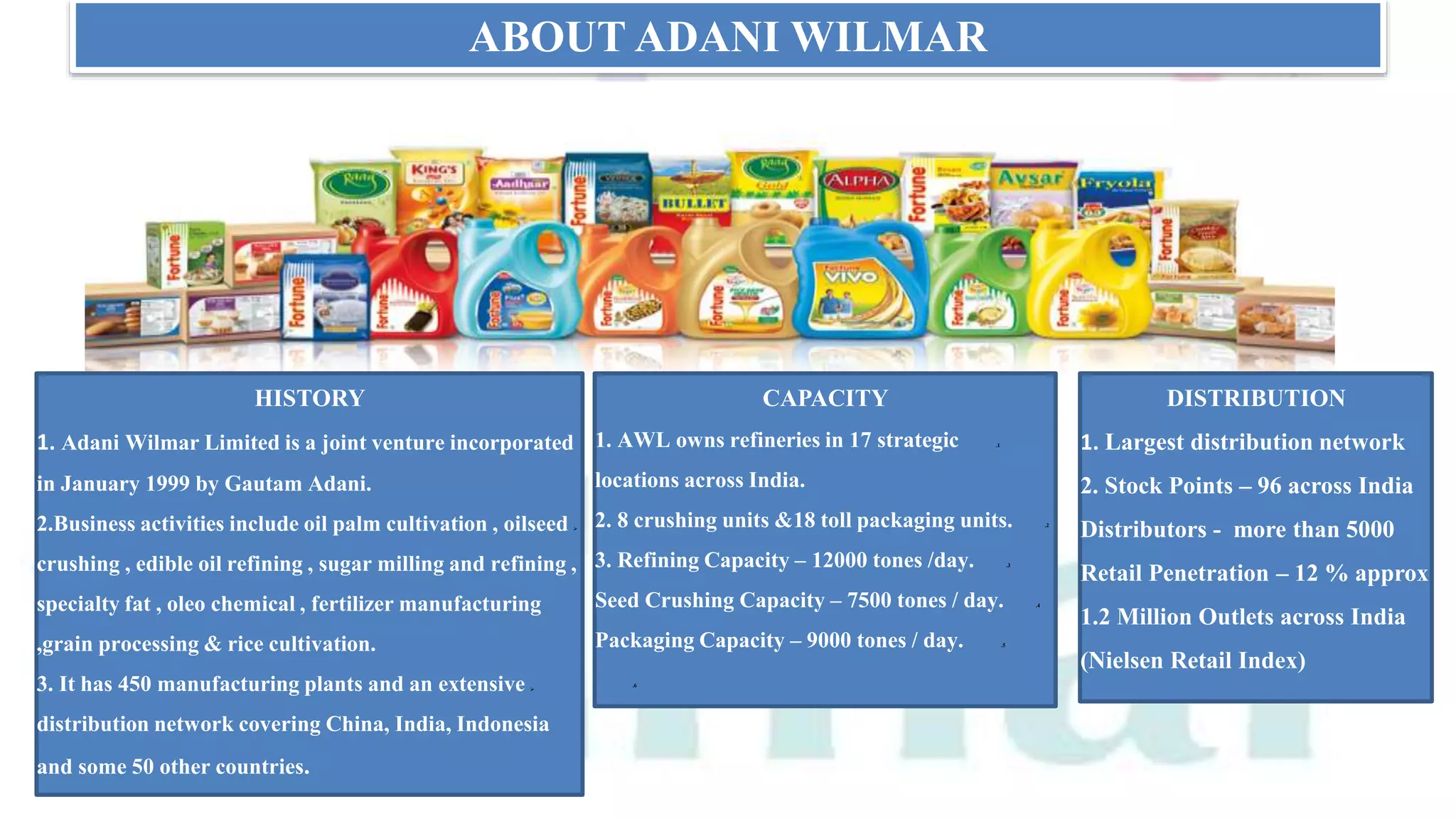 Abhishek das roy summer internship ppt adani wilmar | PPTX