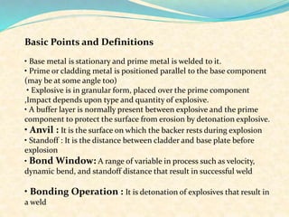 Presentation on expolisive welding and safety measures | PPT