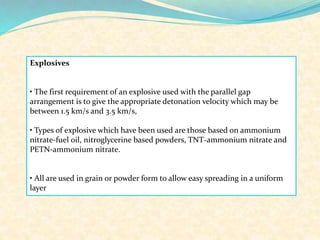 Presentation on expolisive welding and safety measures | PPT