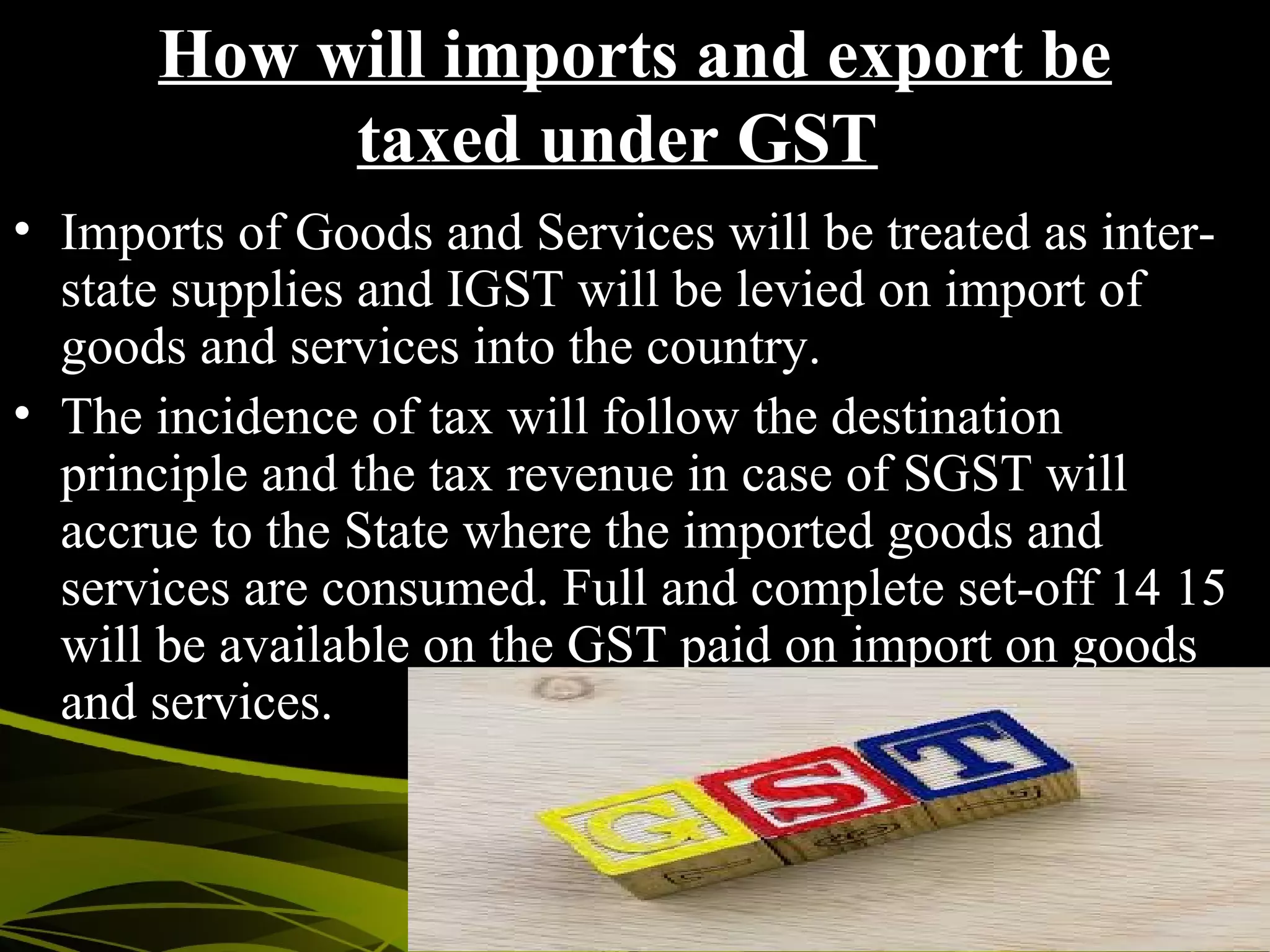 GST And Import - Export In India | PPT