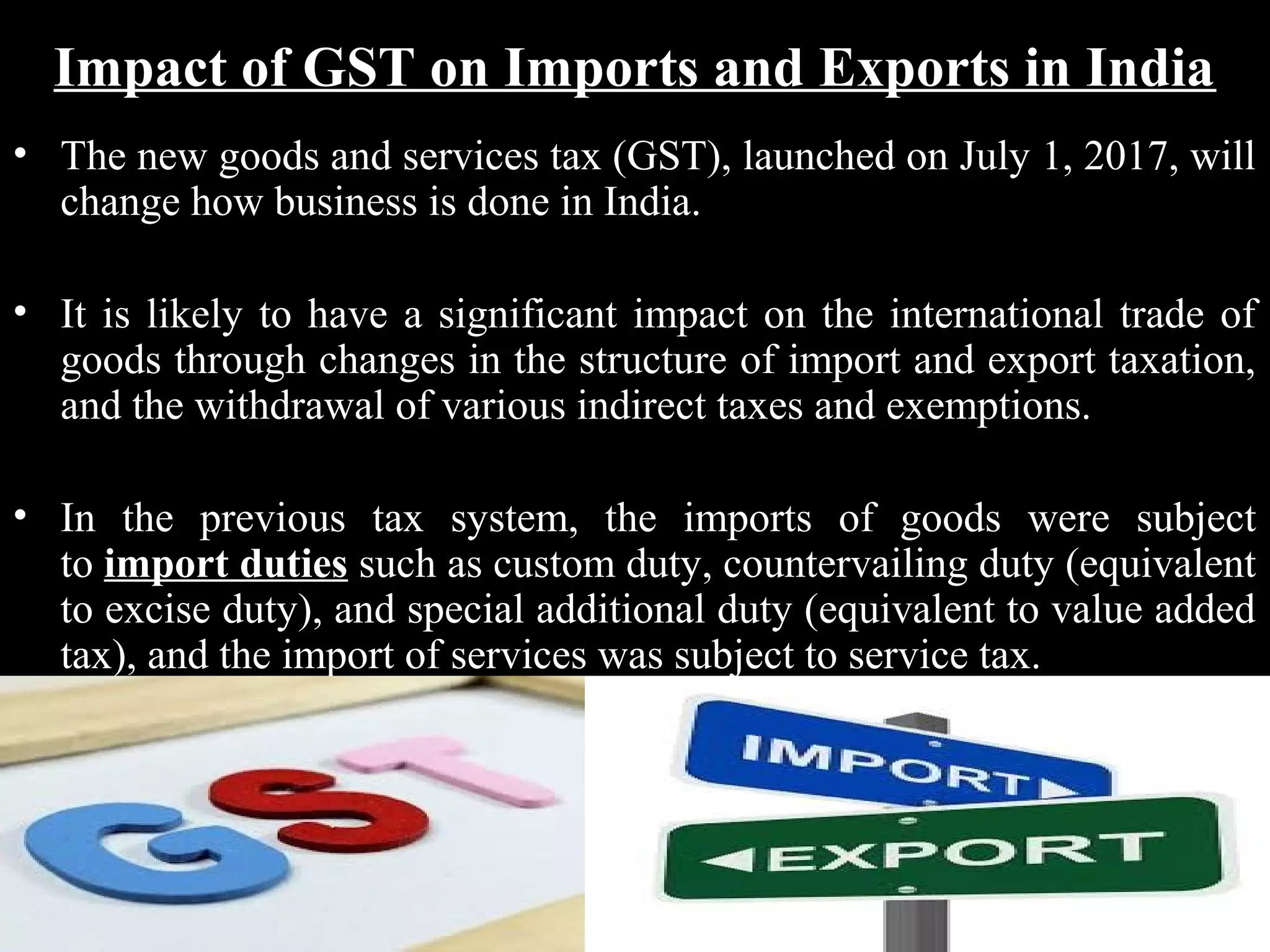 GST And Import - Export In India | PPT