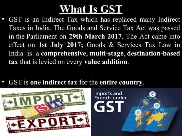 GST And Import - Export In India | PPT | Commodities | Economy