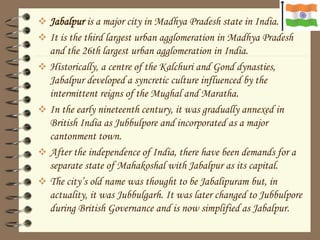 Tourism Management in Jabalpur | PPTX