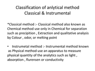 Baesic concept of anyaltical chemistry | PPTX