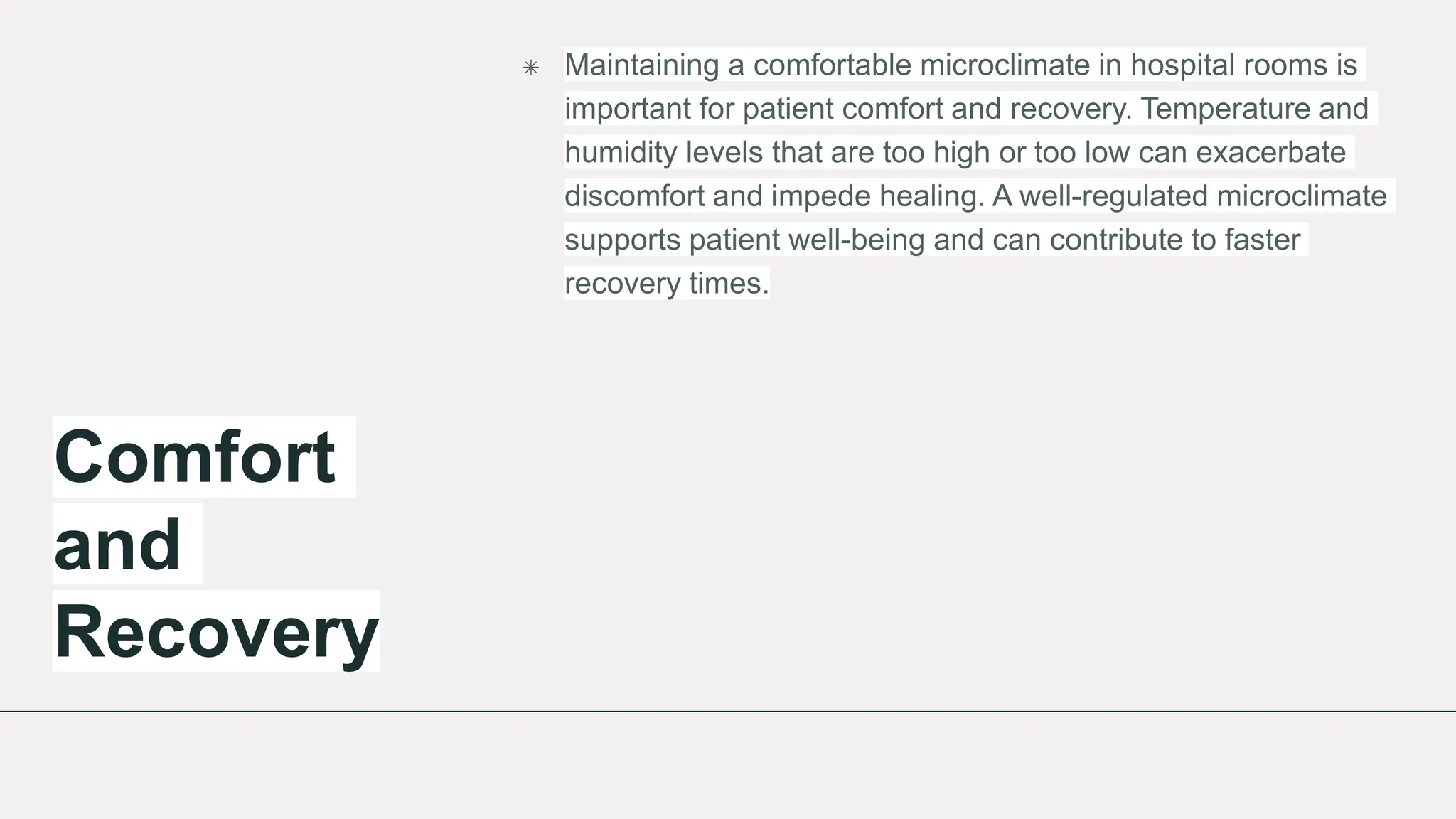 Hospital Rooms microclimate Hygienic Importance ppt | PPTX