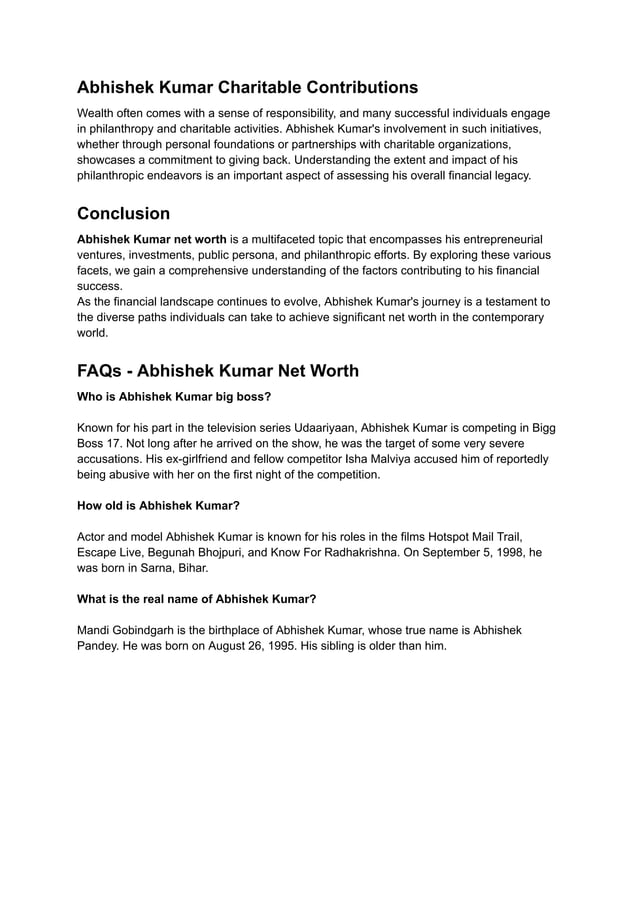 Abhishek Kumar Net Worth.pdf Abhishek Kumar Net Worth.pdf