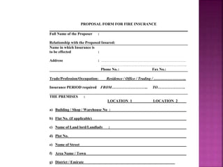 fire insurance | PPTX | Home Insurance | Insurance