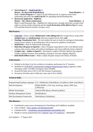 Abhishek Mittal Resume | PDF