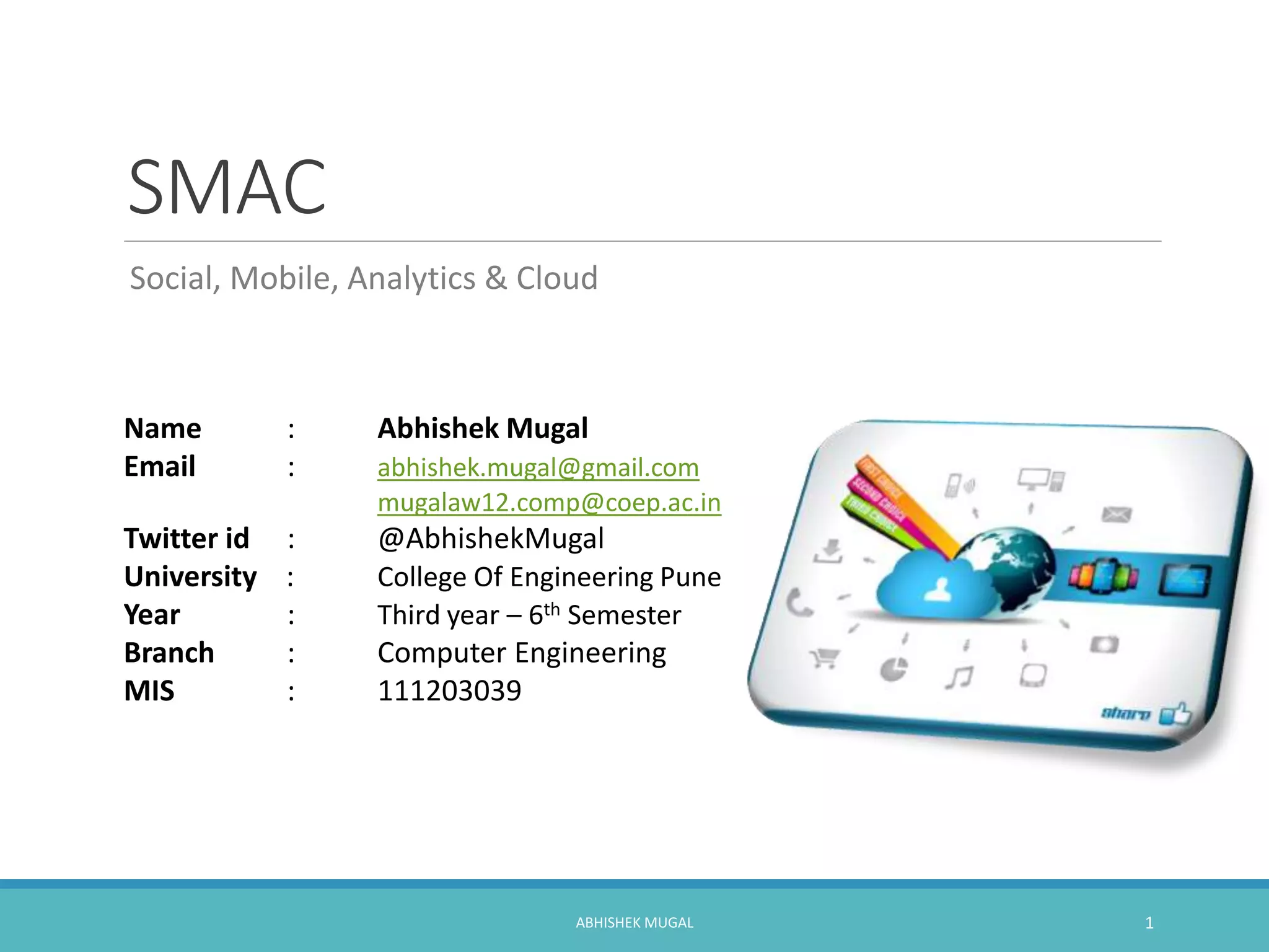 SMAC | PPTX | Cloud Computing | Internet