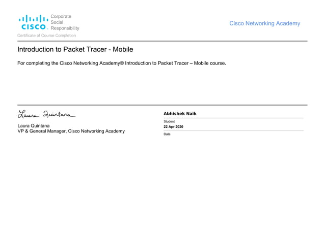 Introduction to Packet Tracer Mobile CGA 1119 | PDF
