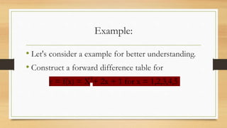 Forward difference table- A maths calculus tool.pptx