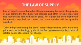 Law Of Supply PPT | PPTX