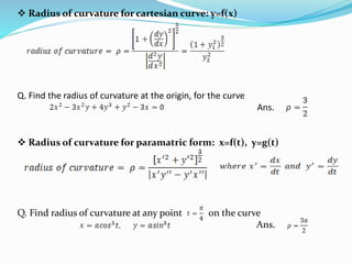 CURVATURE AND RADIUS OF CURVATURE | PPTX