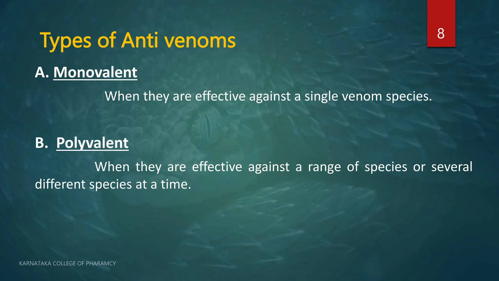 ABHISHEK S2 APA ANTI- VENOM advanced pharmaceutical analysis | PPTX