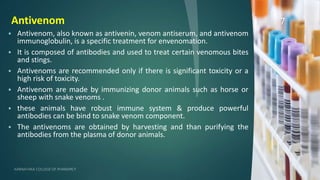 ABHISHEK S2 APA ANTI- VENOM advanced pharmaceutical analysis | PPTX