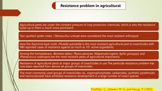 PRESENTS STATUS OF INSECTICIDE RESISTANCE IN INSECTS | PPT