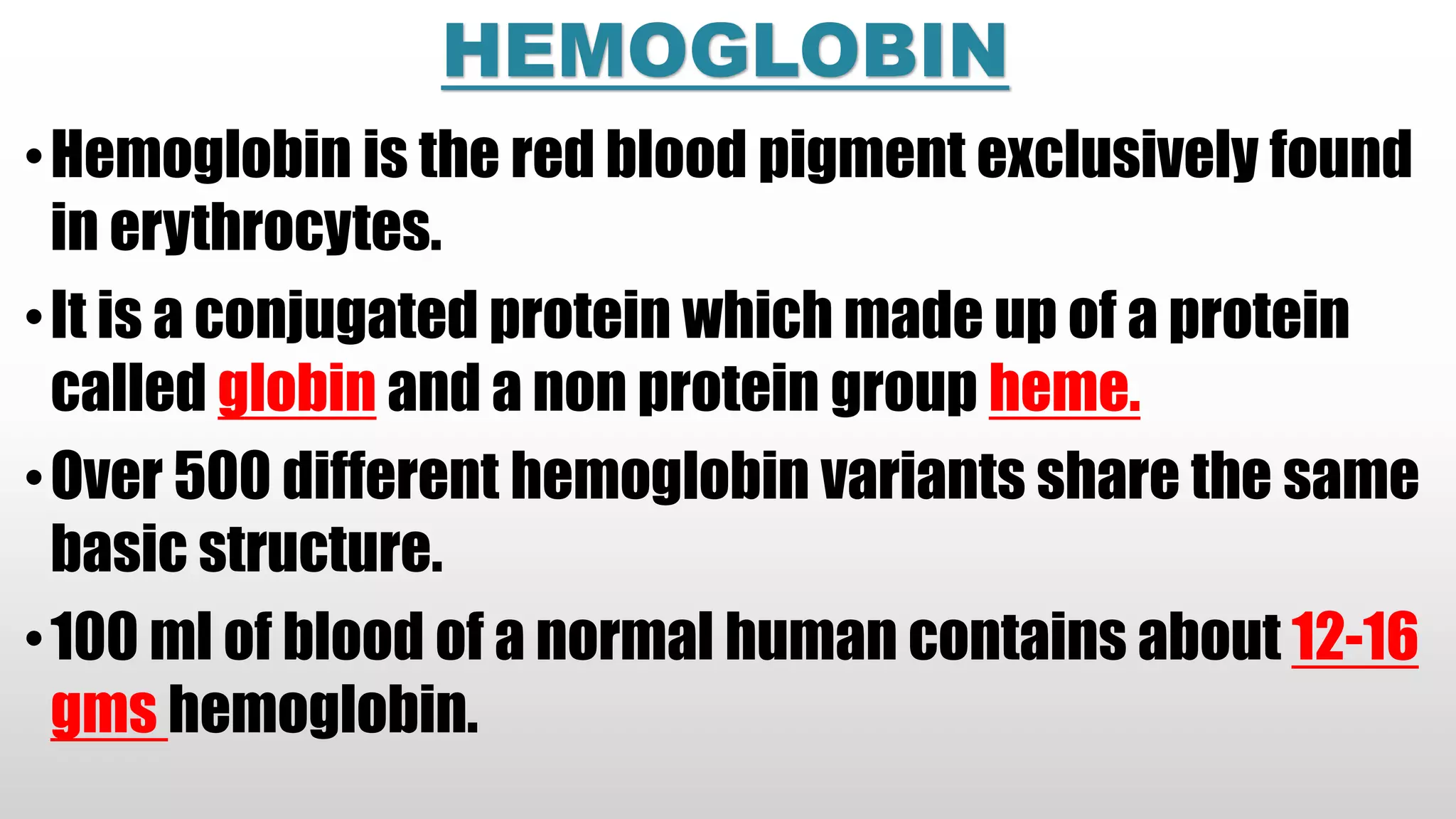 STRUCTURE OF HEMOGLOBIN AND MYOGLOBIN | PPTX
