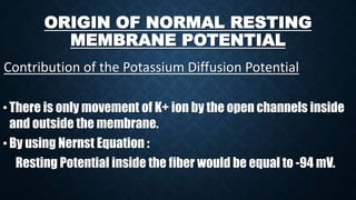 RESTING MEMBRANE POTENTIAL | PPTX