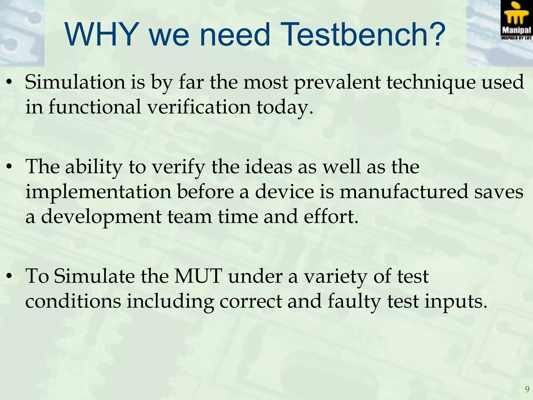 Test Bench Development | PPSX