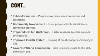 National anti- malaria program in India. | PPTX