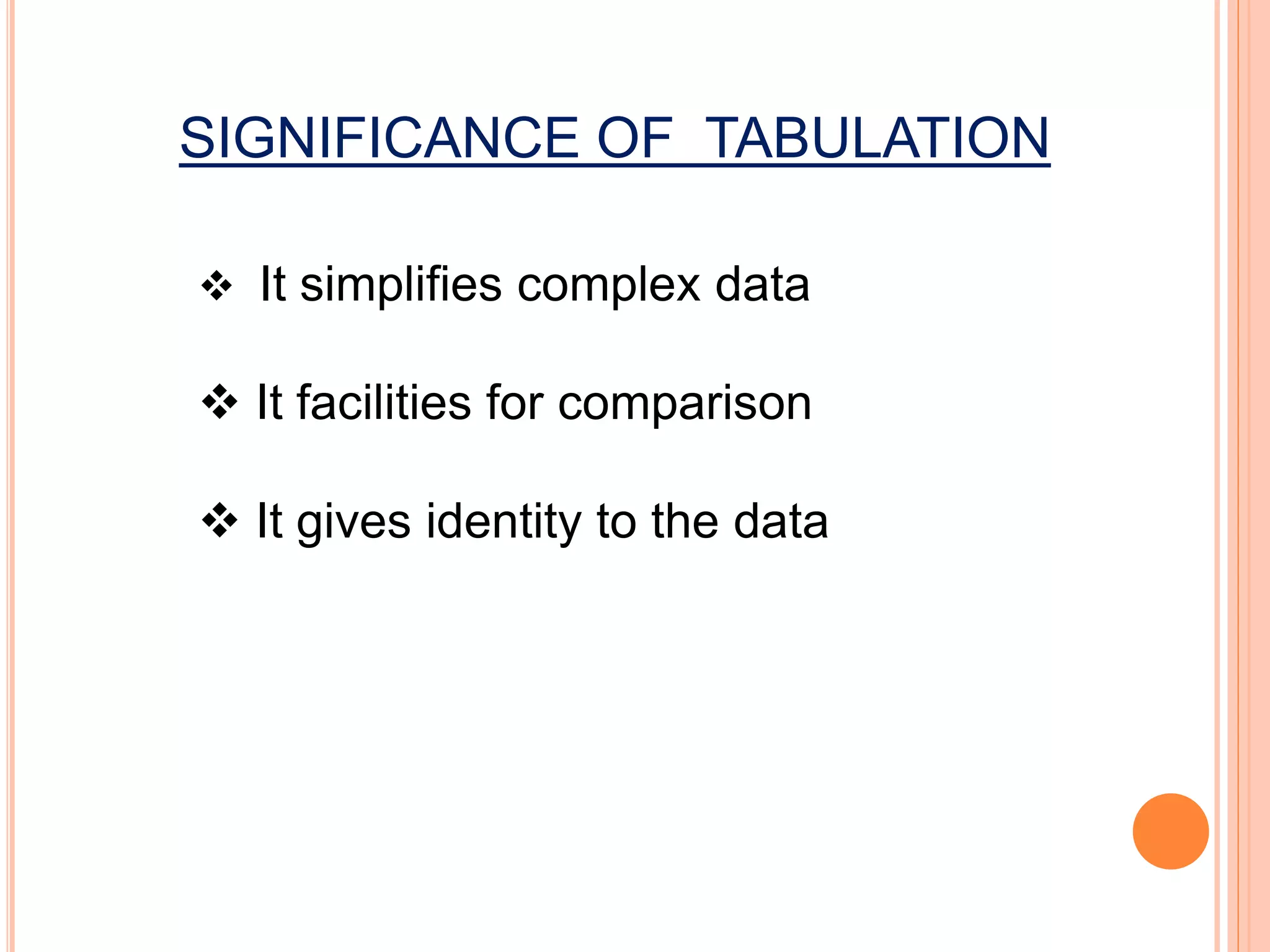 Tabulation | PPT