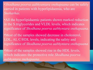 Abhyantara snehapana dr.anjaneya murthy | PPT