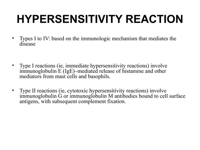 HYPERSENSITIVITY REACTION.ppt for pre clinical students | PPT