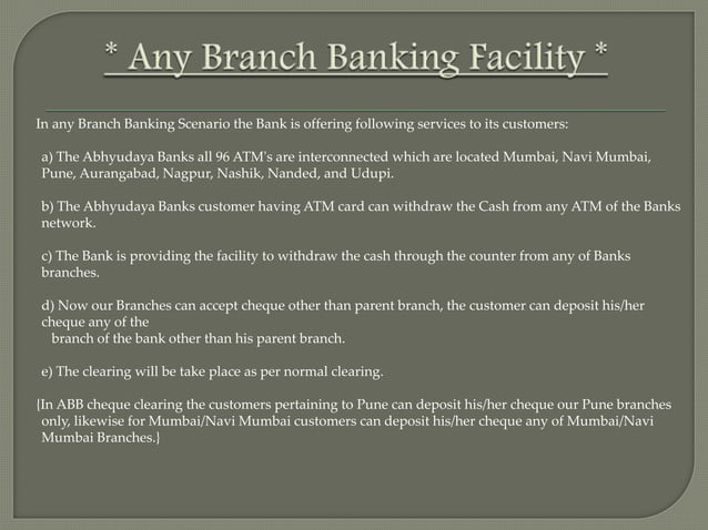 Abhyudaya co operative bank | PPTX