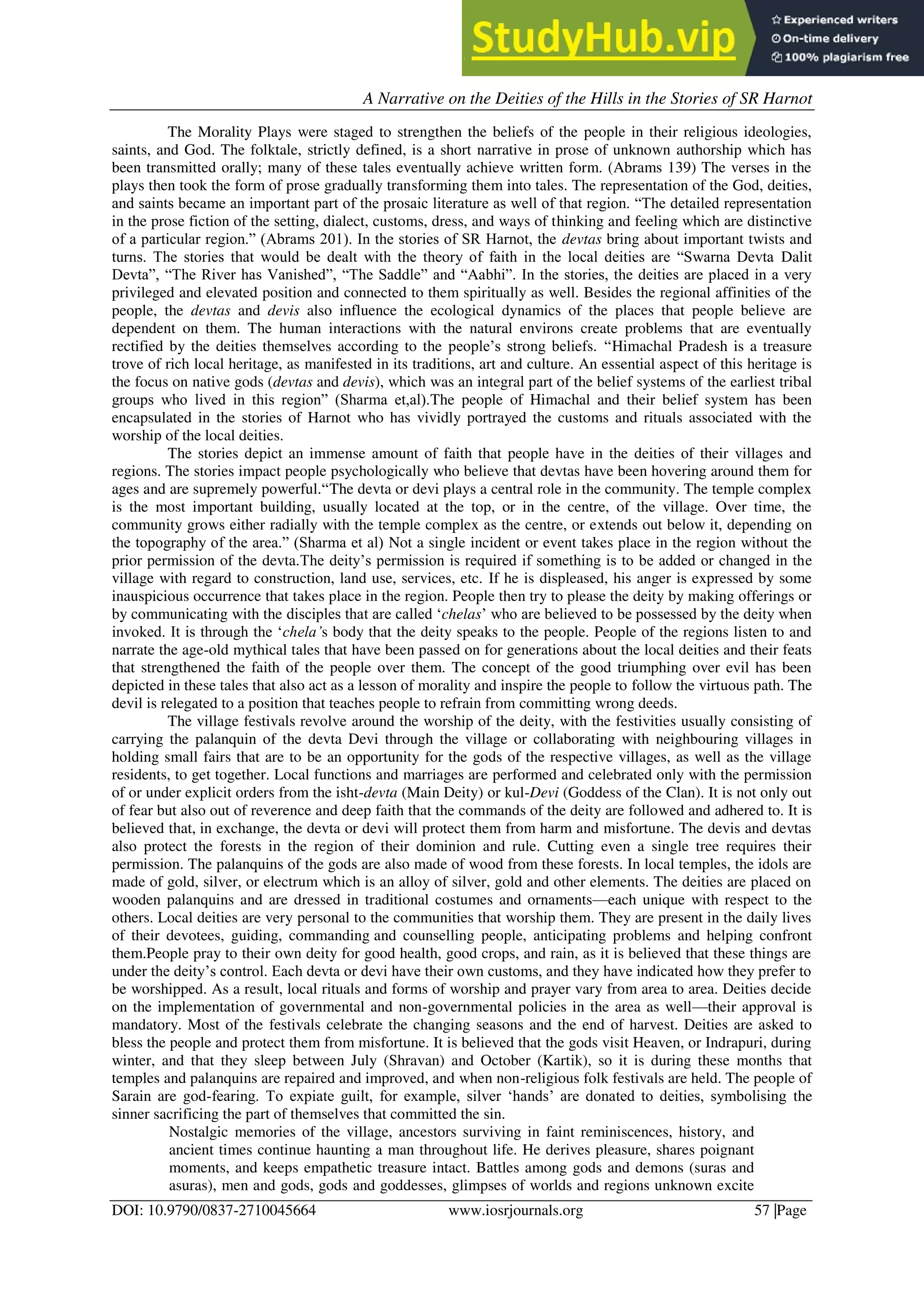 Abhyudita Paper On Deities | PDF