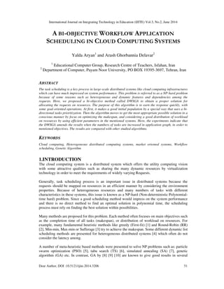 A bi objective workflow application | PDF