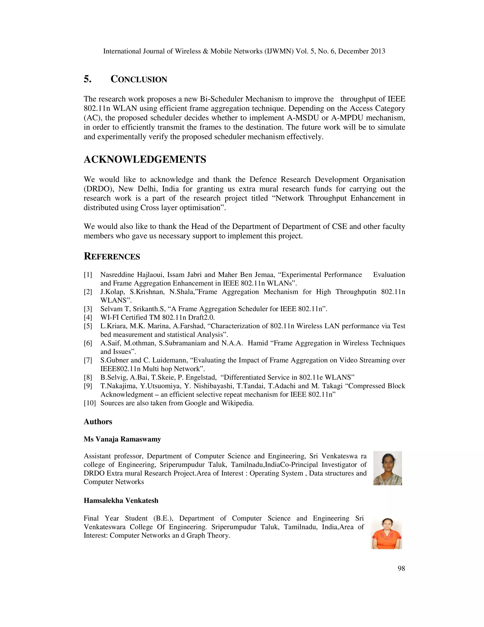 A bi scheduler algorithm for frame aggregation in ieee 802.11 n | PDF