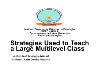 slides strategies to teach large multilevel class | PDF