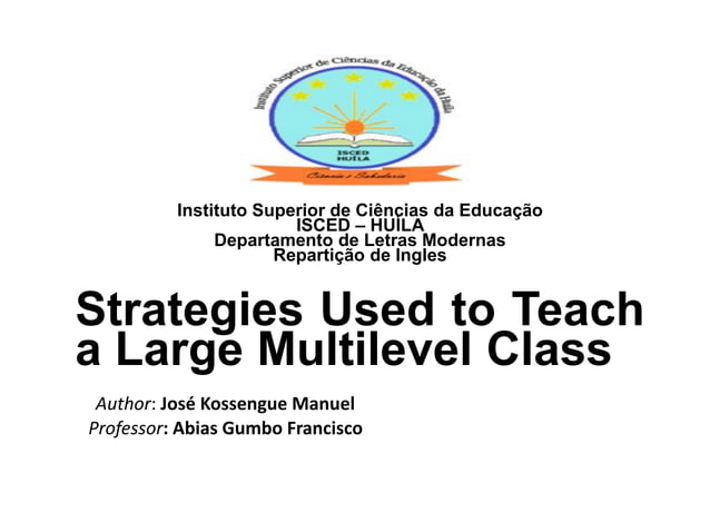 slides strategies to teach large multilevel class | PDF | Homework and Study | Education