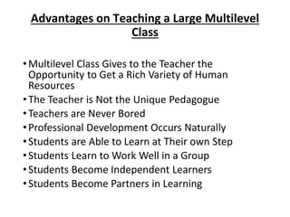 slides strategies to teach large multilevel class | PDF