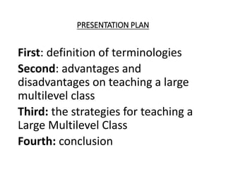 slides strategies to teach large multilevel class | PDF