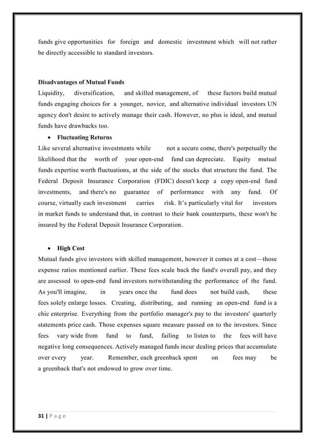 Risk and return analysis on Equity shares and Mutual funds | PDF