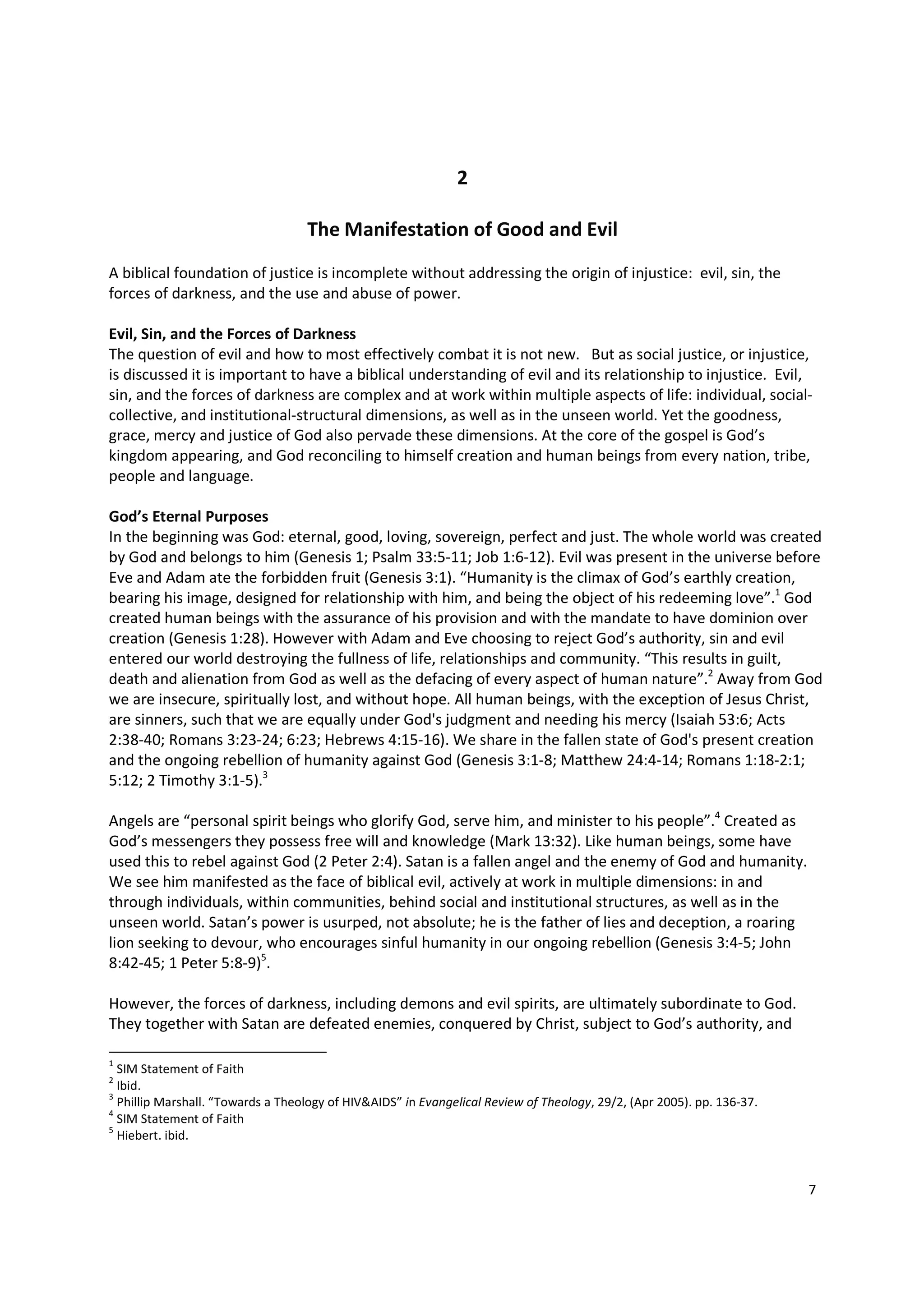 A Biblical Basis for Social Justice | PDF