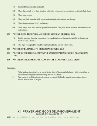 A biblical view of prayer series outline | DOCX